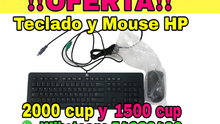 Teclado y mouse HP 3500 cup en Diez de Octubre, La Habana, Cuba - Revolico