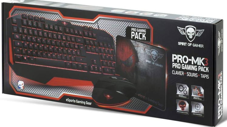 SPIRIT OF GAMER kit MOUSE + TECLADO + MousePad. MK en Centro Habana, La ...
