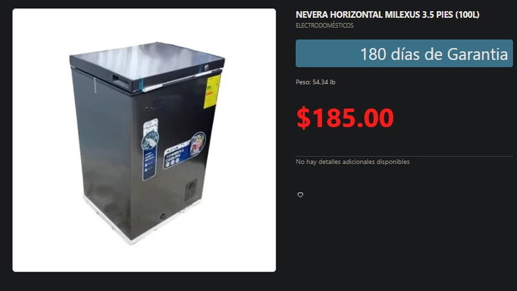 MILEXUS 3.5 PIES NEVERA HORIZONTAL 100L R600A, NEV en Centro Habana, La ...