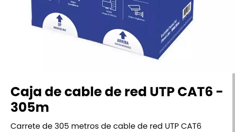 Caja de cable de red UTP CAT6 - 305m. Caja nueva en Cerro, La Habana ...