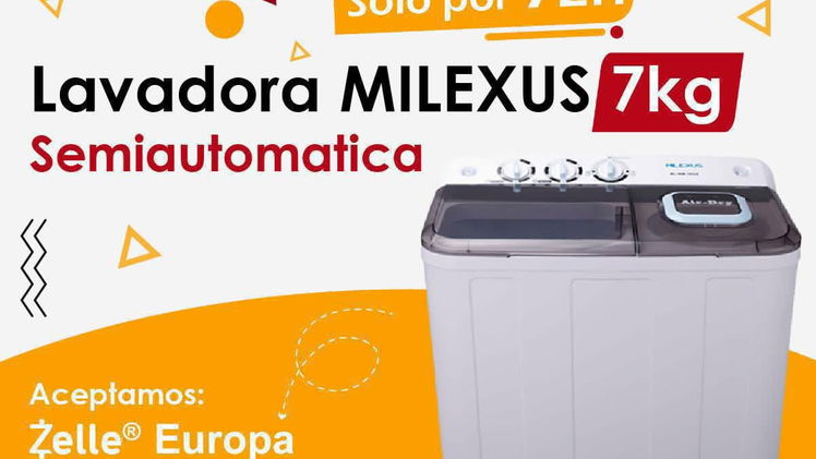 LAVADORA SEMIAUTOMÁTICA MARCA: MILEXUS 🌟 7K en Centro Habana, La Habana ...