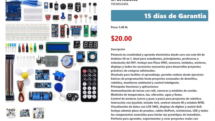 Set Arduino 36 en 1 Completo con Resistencias y Lu en Centro Habana, La ...