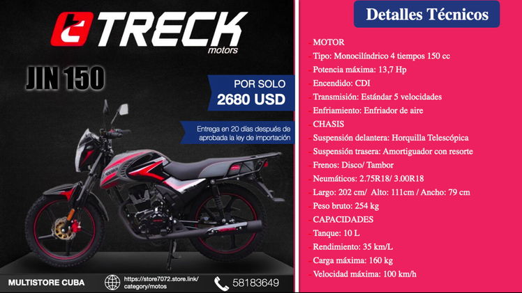 MOTOR JIN 150 CC - FUERZA Y ESTILO EN UNA SOLA MOT en Playa, La Habana ...